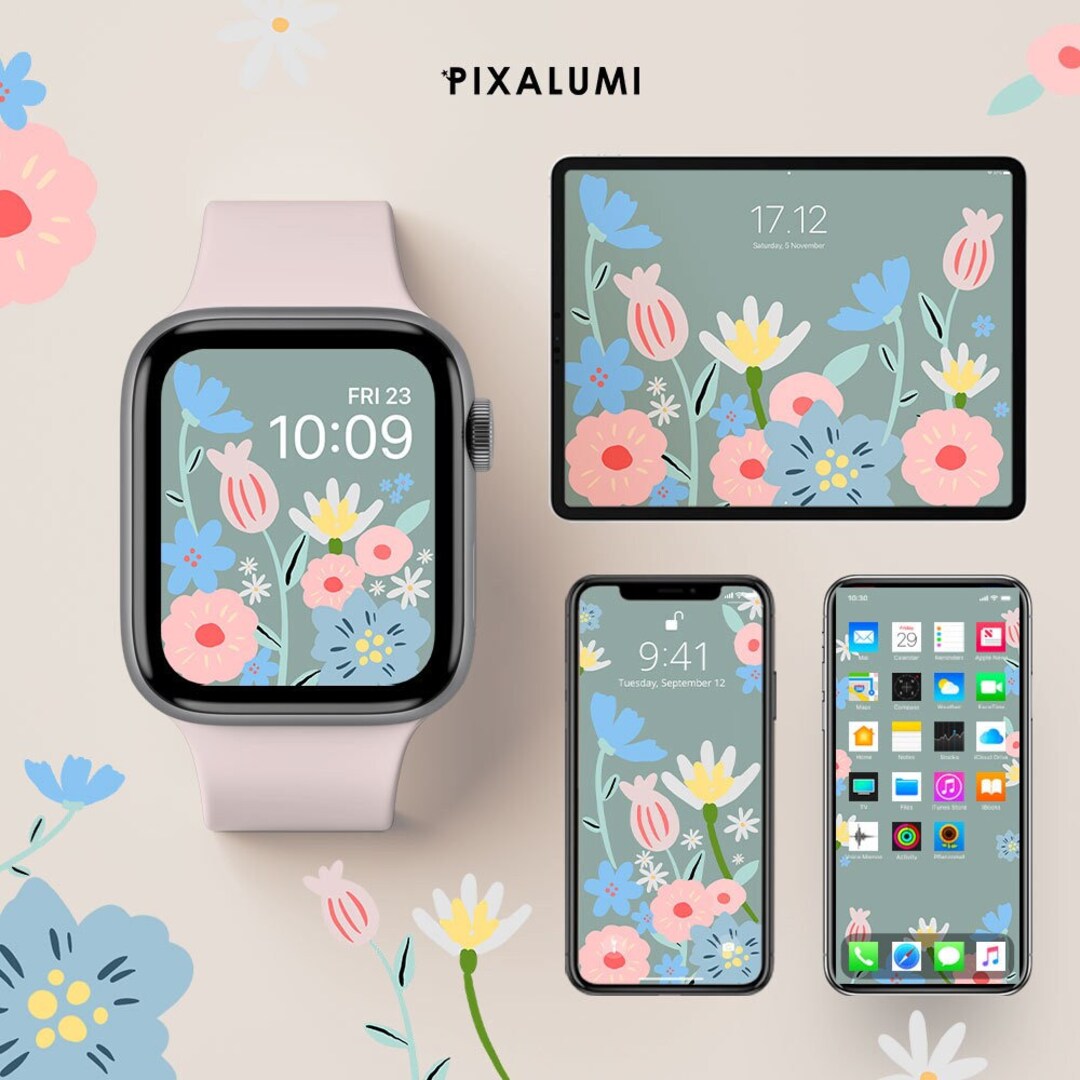Pastel Bloom Apple Watch Wallpaper | Easter Spring Light Flower ...