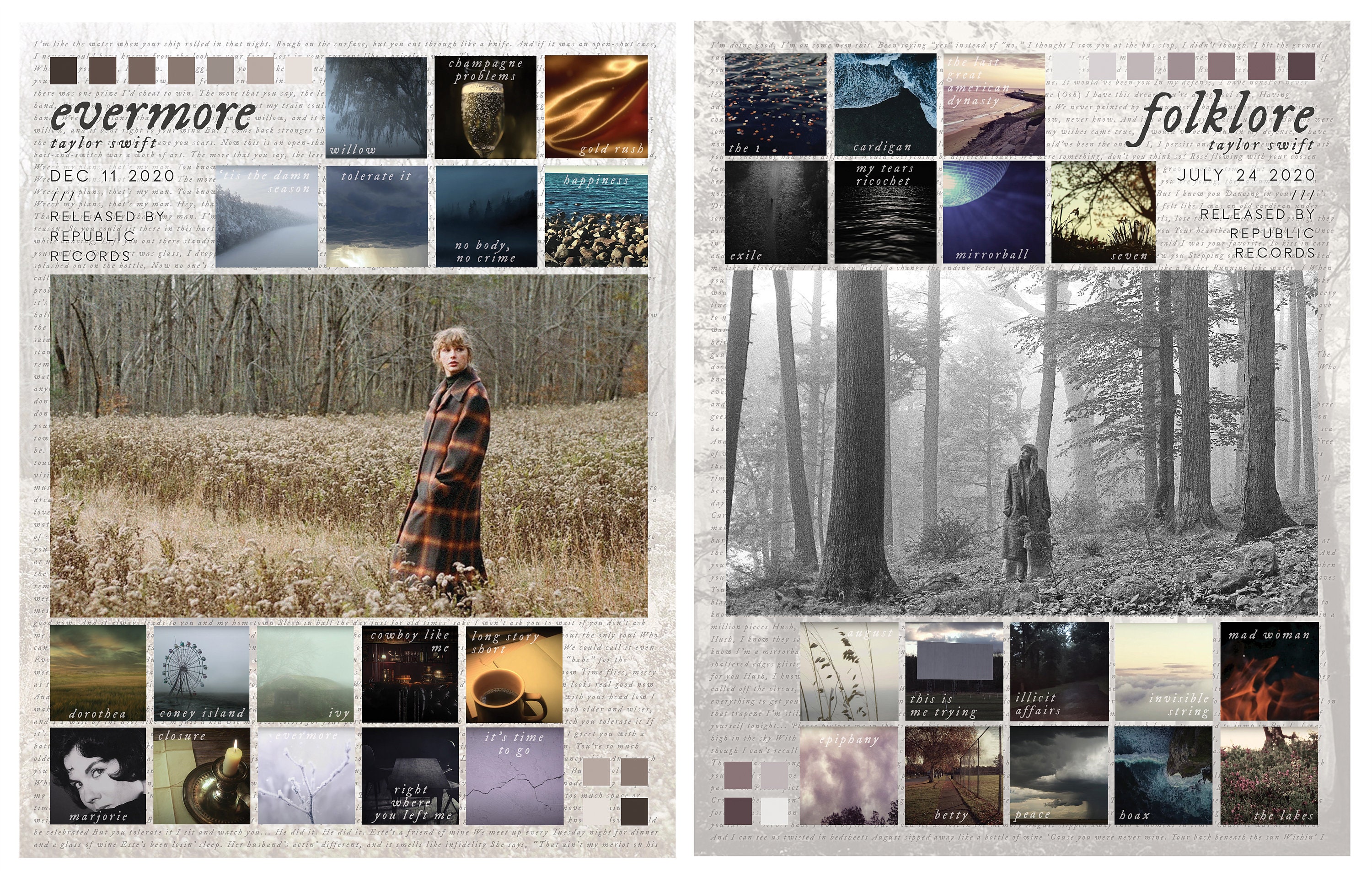 Taylor Swift folklore and evermore | Etsy