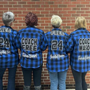 Personalized FLANNEL- Rhinestone Starburst Cheer, Baseball, Football ...