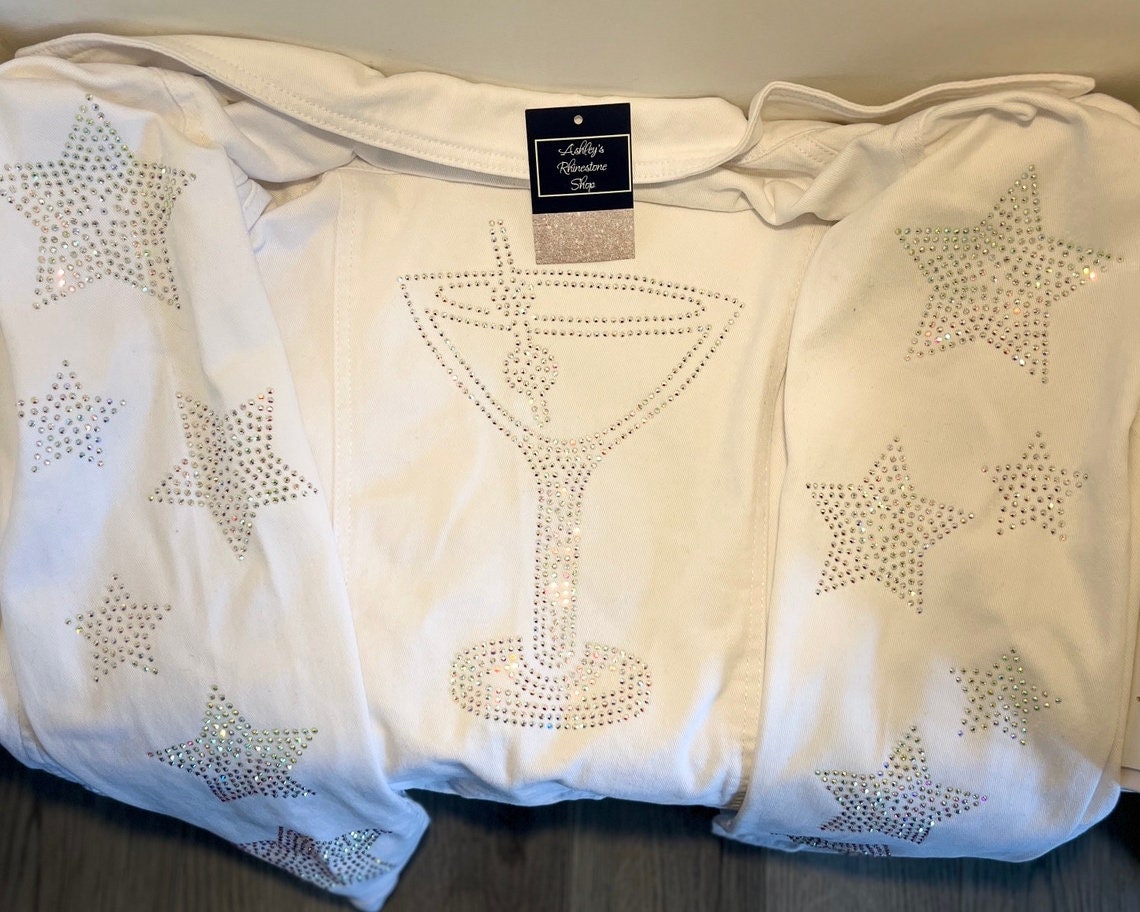 Custom Rhinestone Jean Jackets brides, Kids , Teens, Cheer, Themes ...