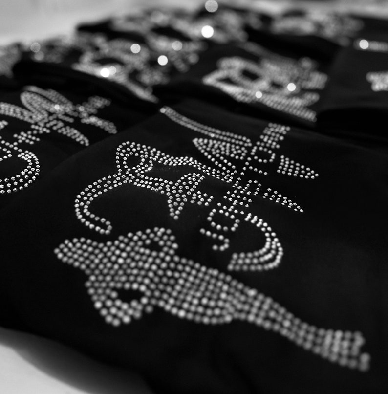 Custom Rhinestone Logo Apparel, Corporate & Band Merchandise - Etsy