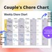 Stylish Couple/roommate Chore Chart Printable | Streamline Tasks ...