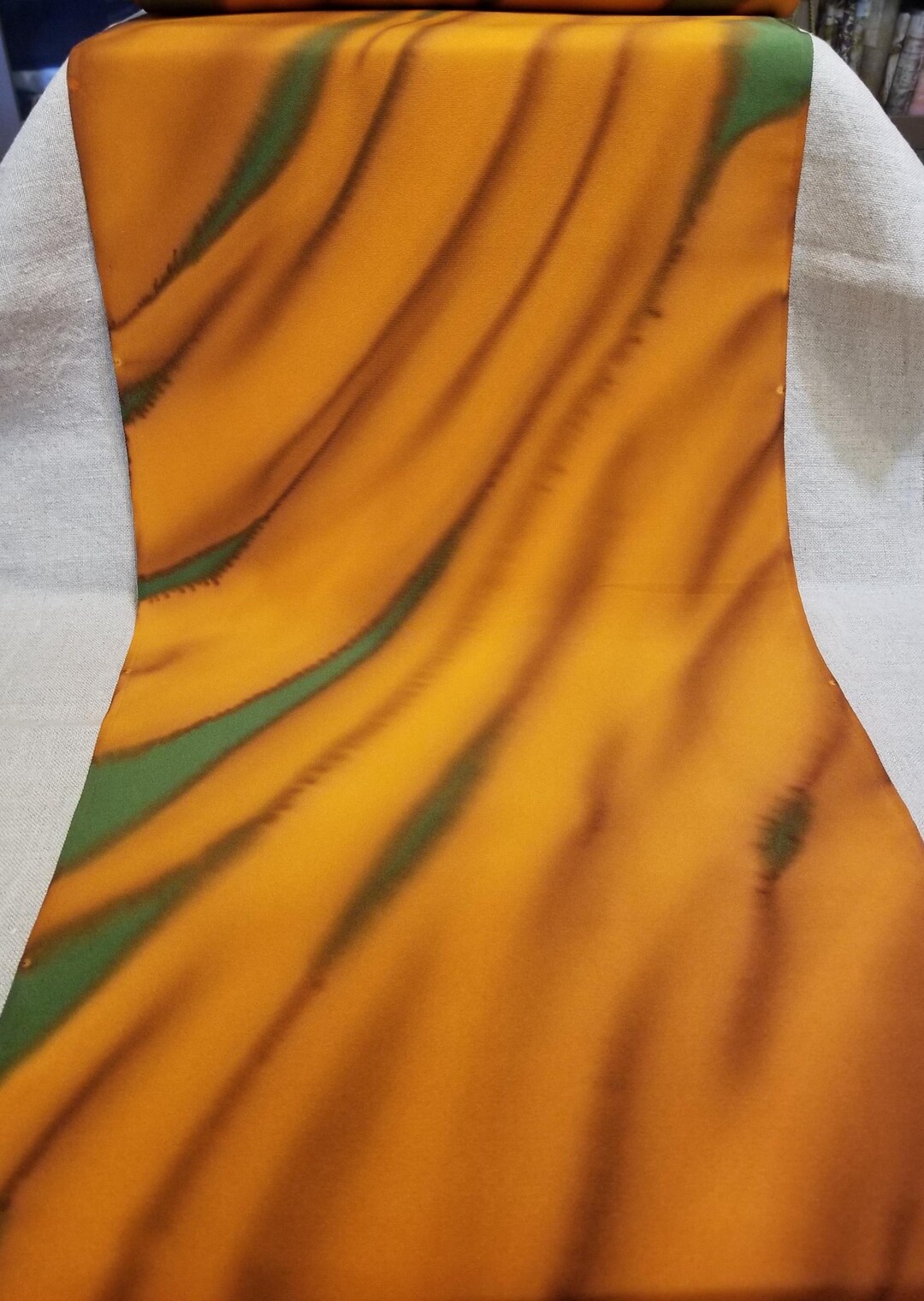 Hand Painted Abstract Silk Crepe Kimono Fabric - by the Yard - Etsy