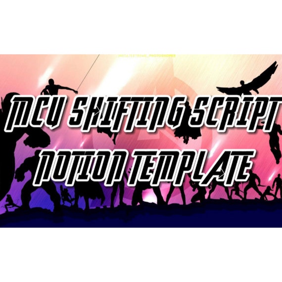 MCU Shifting Script Template | Etsy
