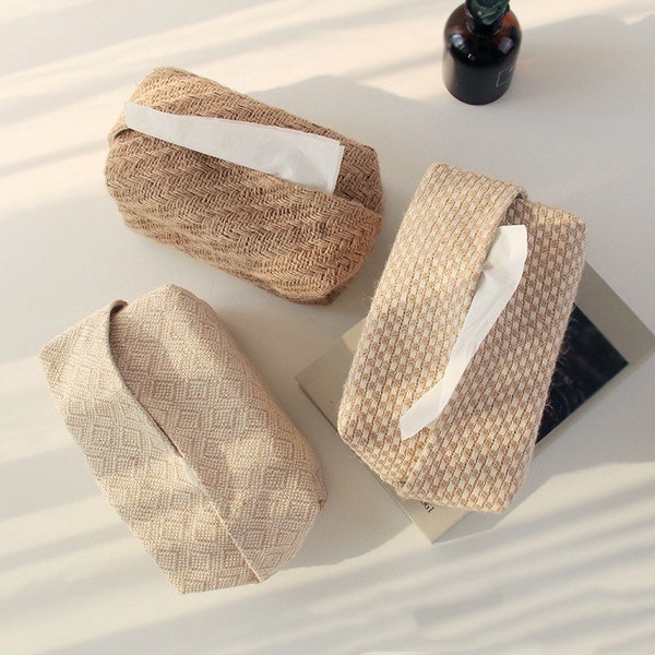 Linen Tissue Box Cover - Etsy