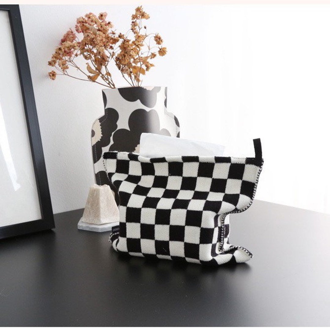 Check Pattern Tissue Box,tissue Container,tissue Cover, Creative Home ...