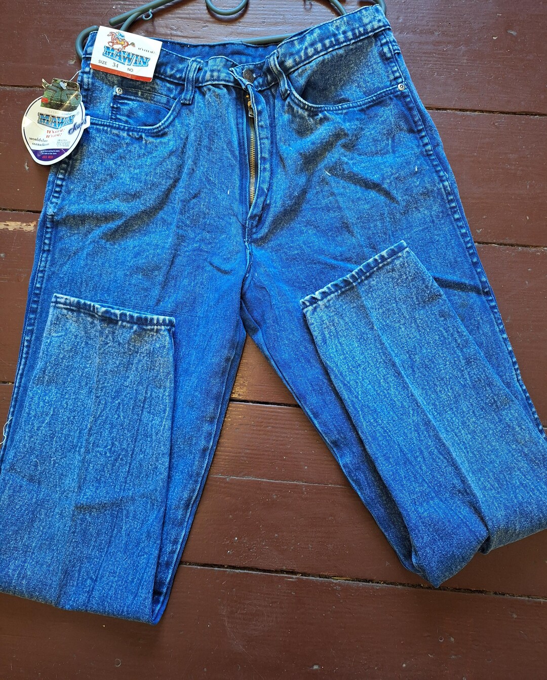 Vintage Blue Jeans From the 80s and 90s. Size 34 - Etsy