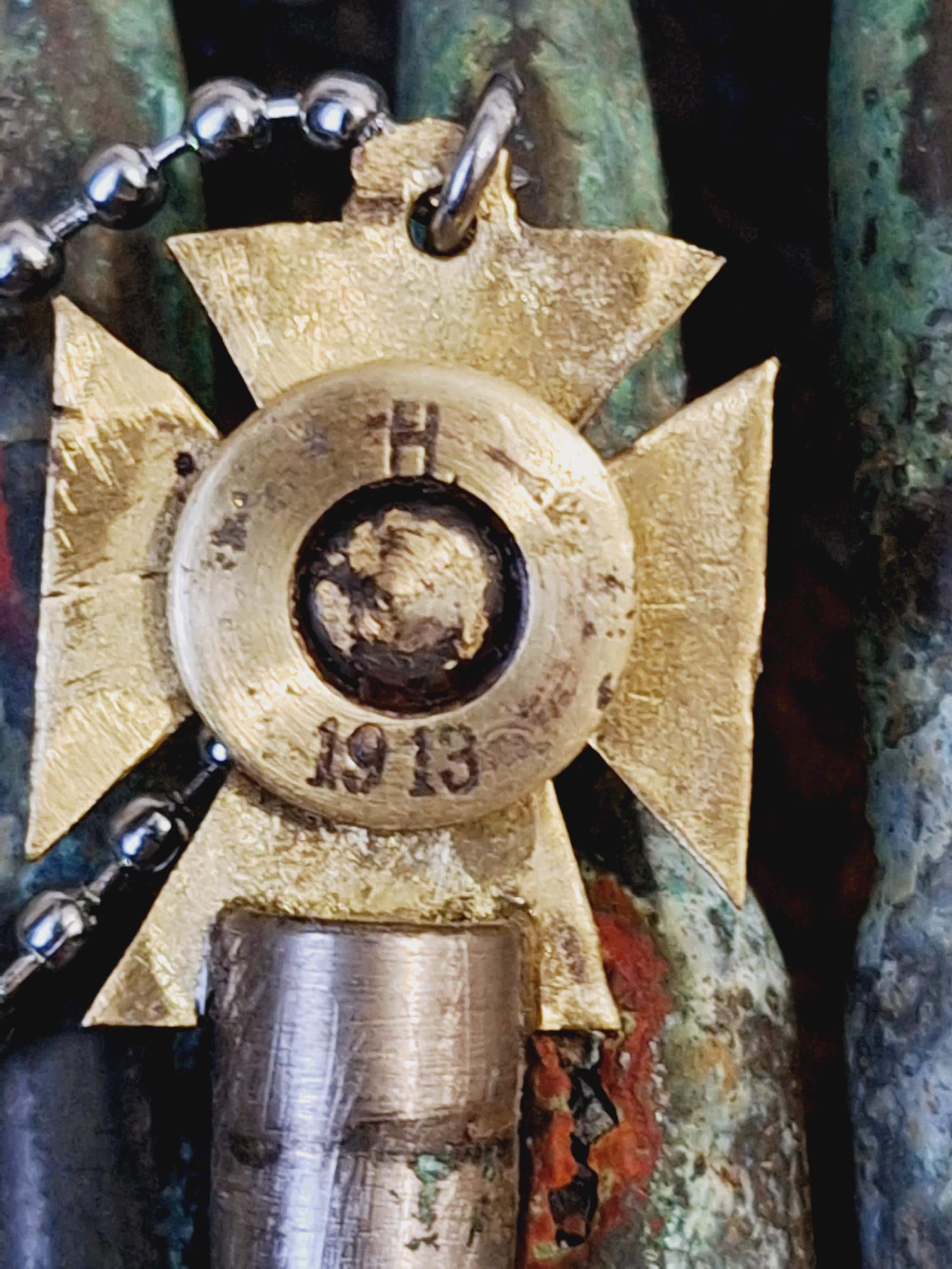 Rare ! Trench Art German Iron Cross World War I Bullet Necklace From ...