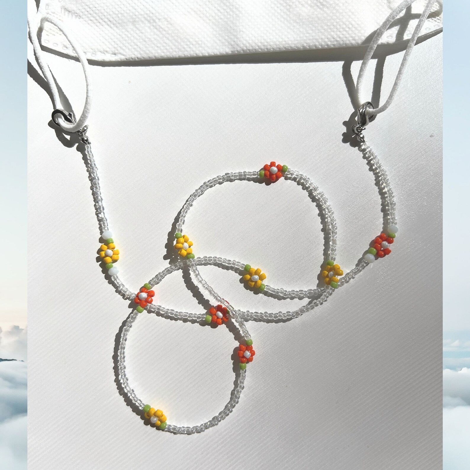Face Mask Chain Daisy Beaded Mask Holder Mask Necklace - Etsy