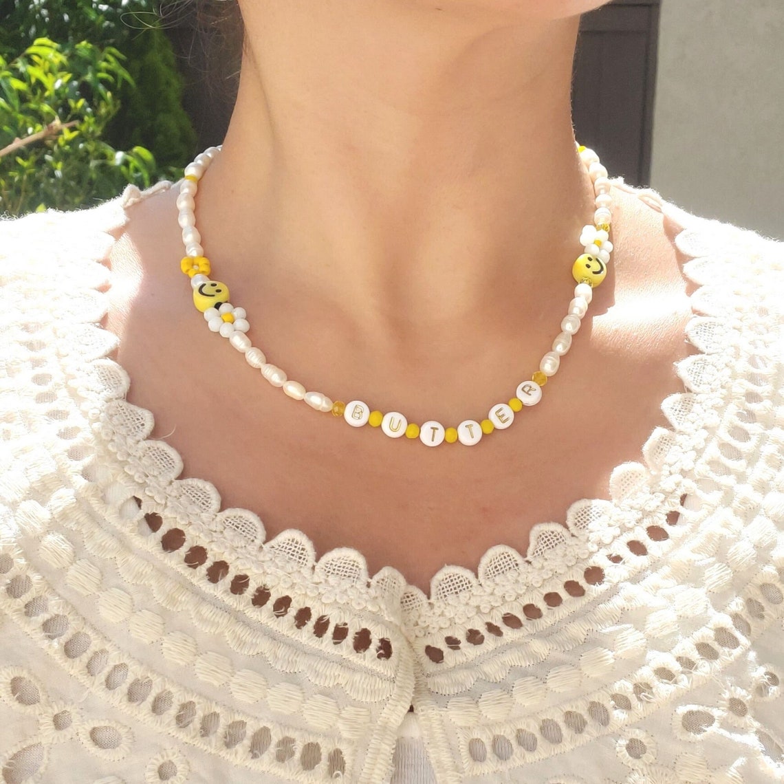 BTS Butter Inspired Necklaces and Bracelets Smiley Face | Etsy