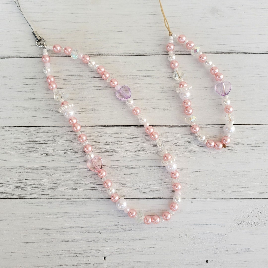 Rose Pink aesthetic phone charm, y2k phone charm, customize phone chain ...