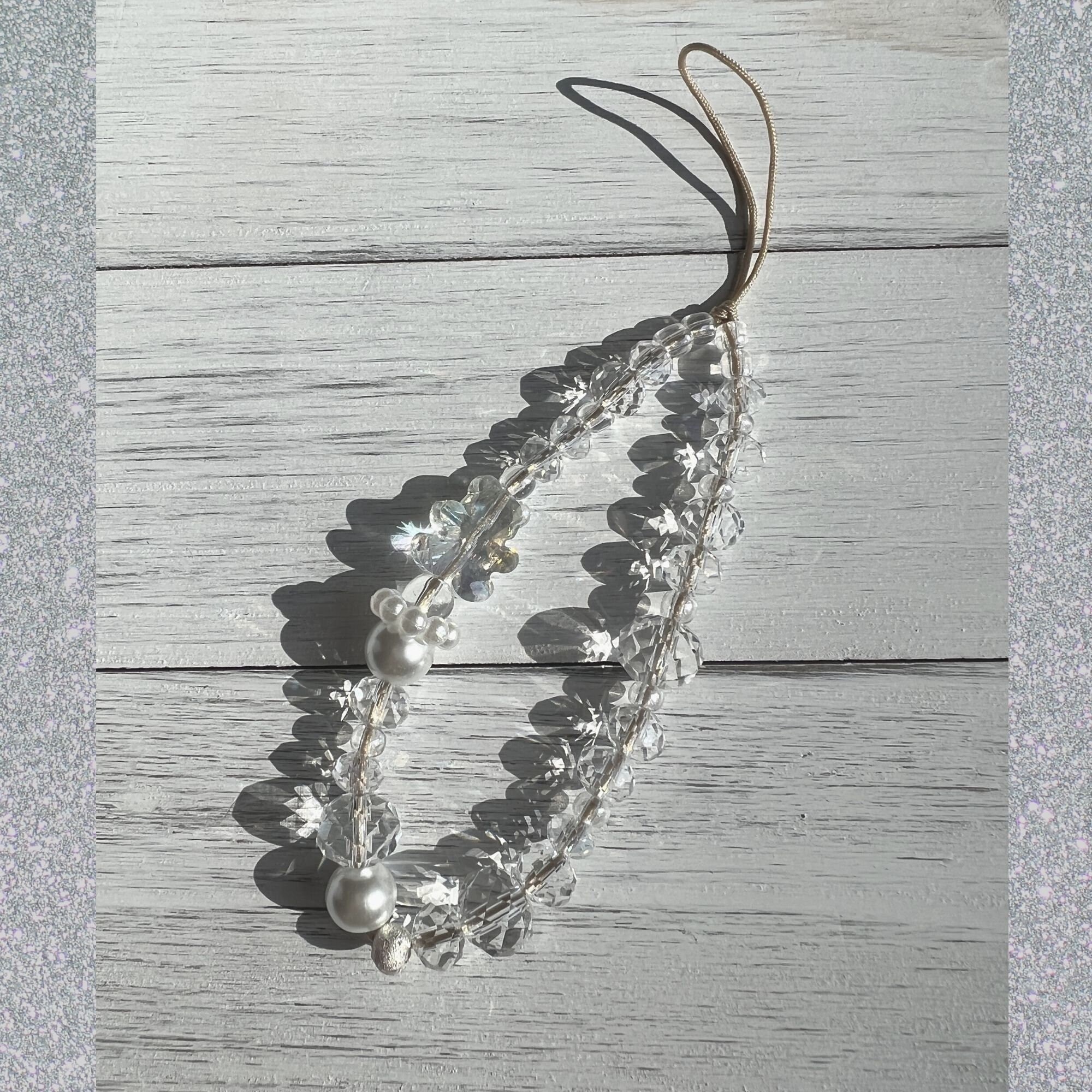 Clear Crystal Bear Phone Charm, Beaded Phone Chain, Phone Accessories ...