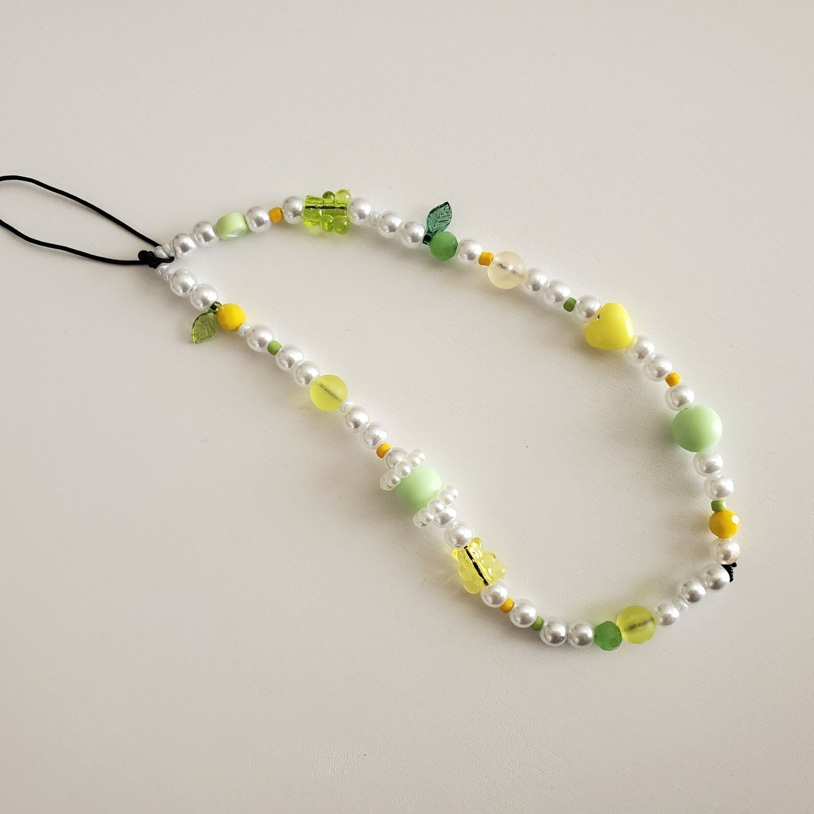 Lemon Lime Pearl Aesthetic Phone Chain, Y2k Phone Charm, Customize ...