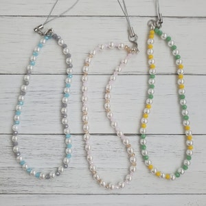Aesthetic Phone Charm, Pearl Phone Chain, Phone Jewel, Y2k Phone Strap ...