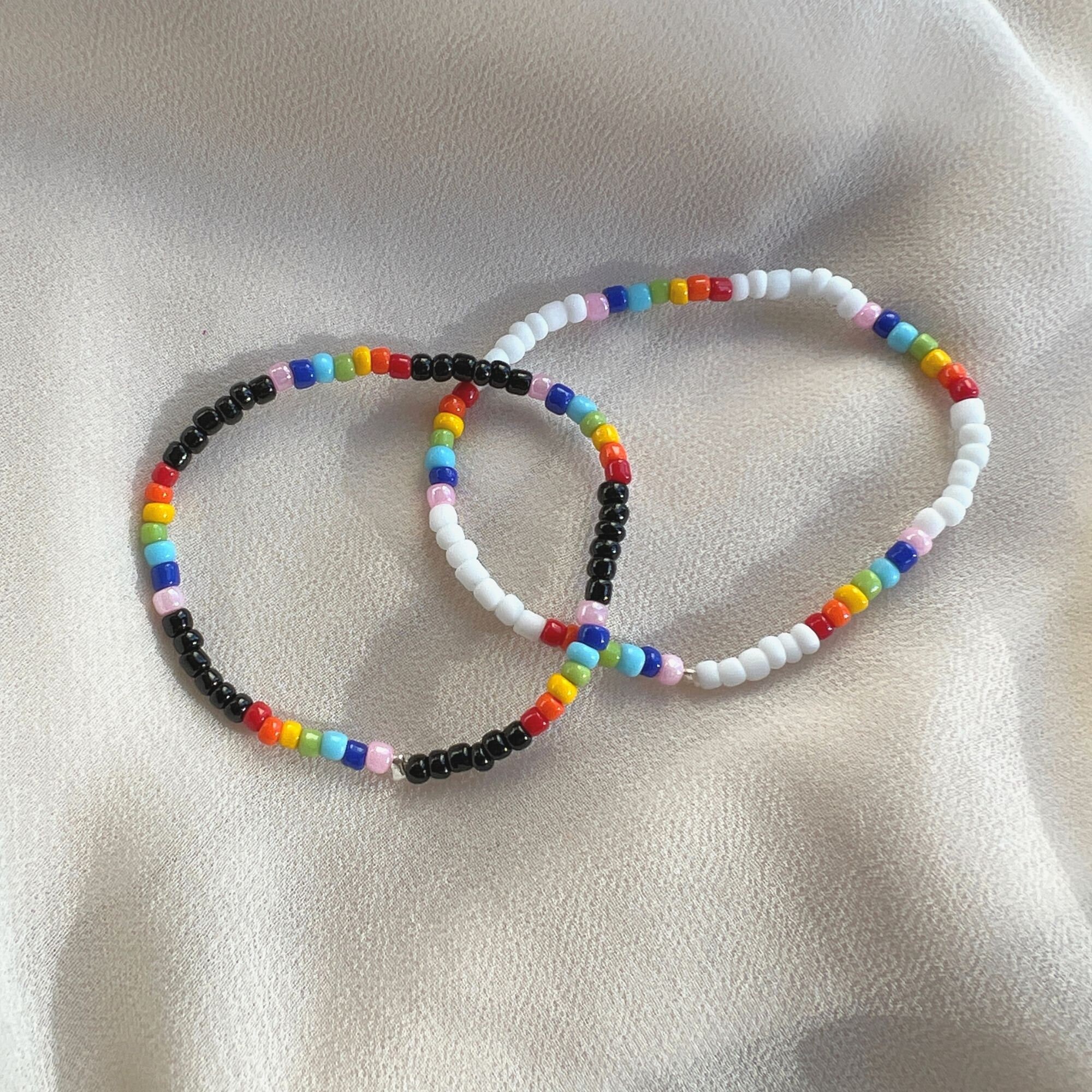 Rainbow Bracelet Colorful Bracelet Stretchy Bracelets - Etsy
