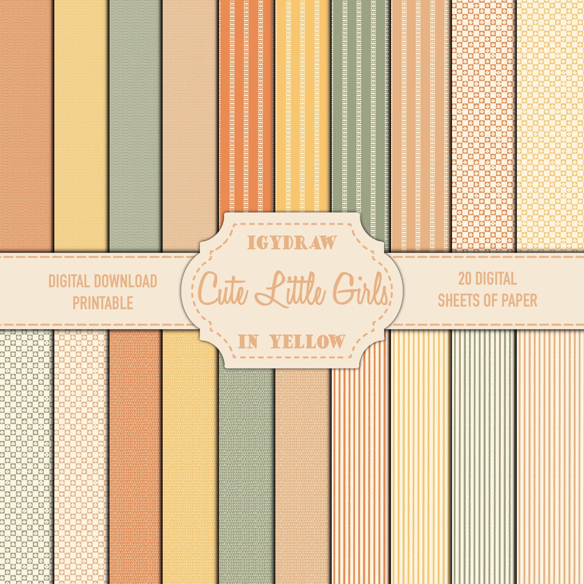 Printable Stickers, Junk Journal Kit, Digital Paper, 20 Pages 8 Digital ...