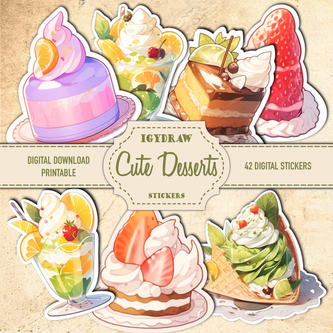 Printable Stickers, Junk Journal Kit, A4 Digital Paper, 42 Digital ...