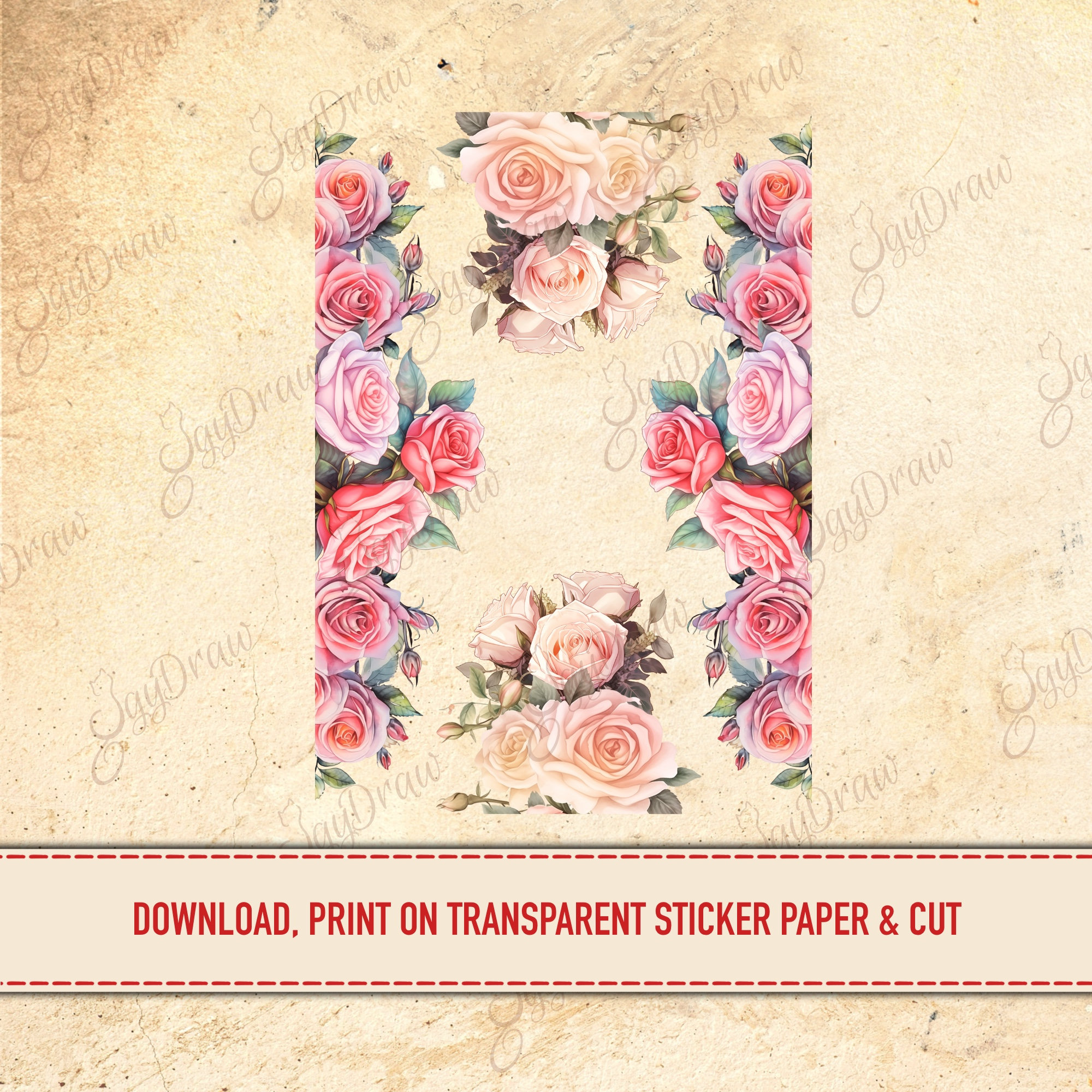 Printable Stickers, Junk Journal Kit, Digital Paper, 14 Digital ...