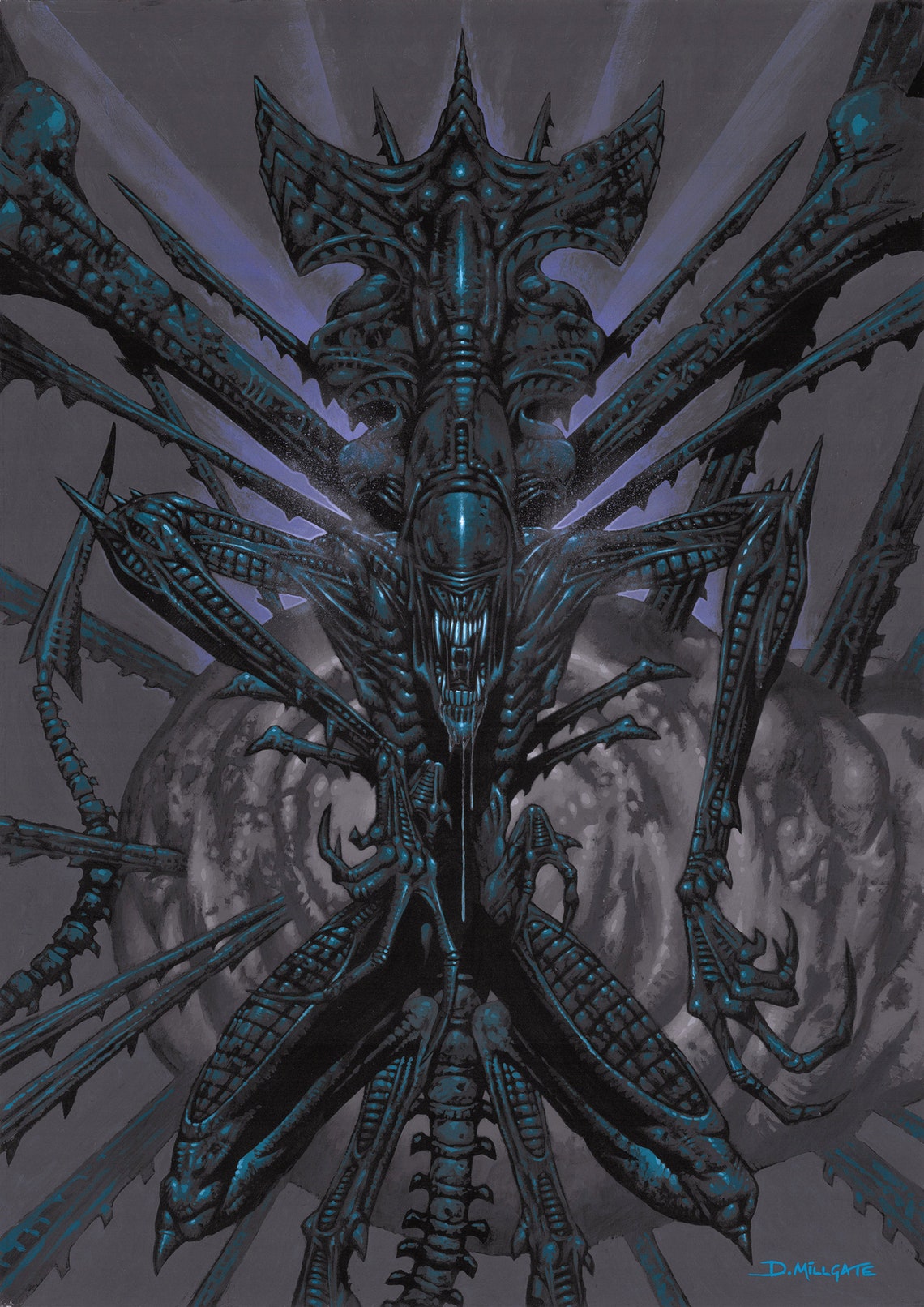 Aliens Queen Mutha signed A3 Art Print | Etsy