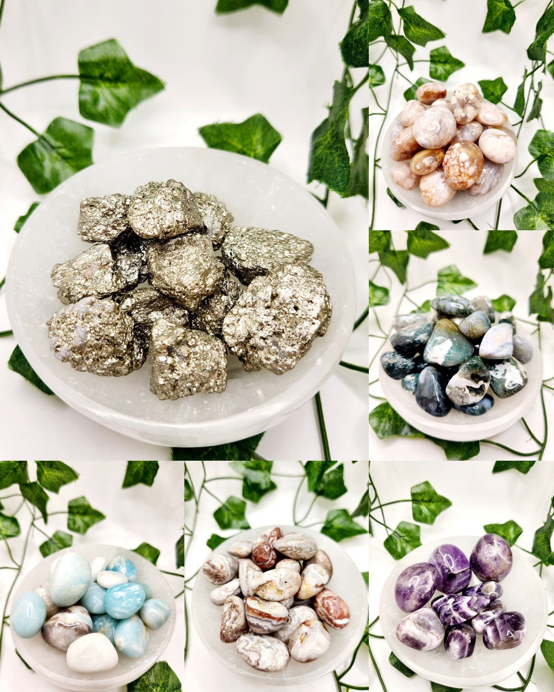 Choose Your Favorite Genuine Raw Crystals or Tumbles | Pyrite | Flower ...