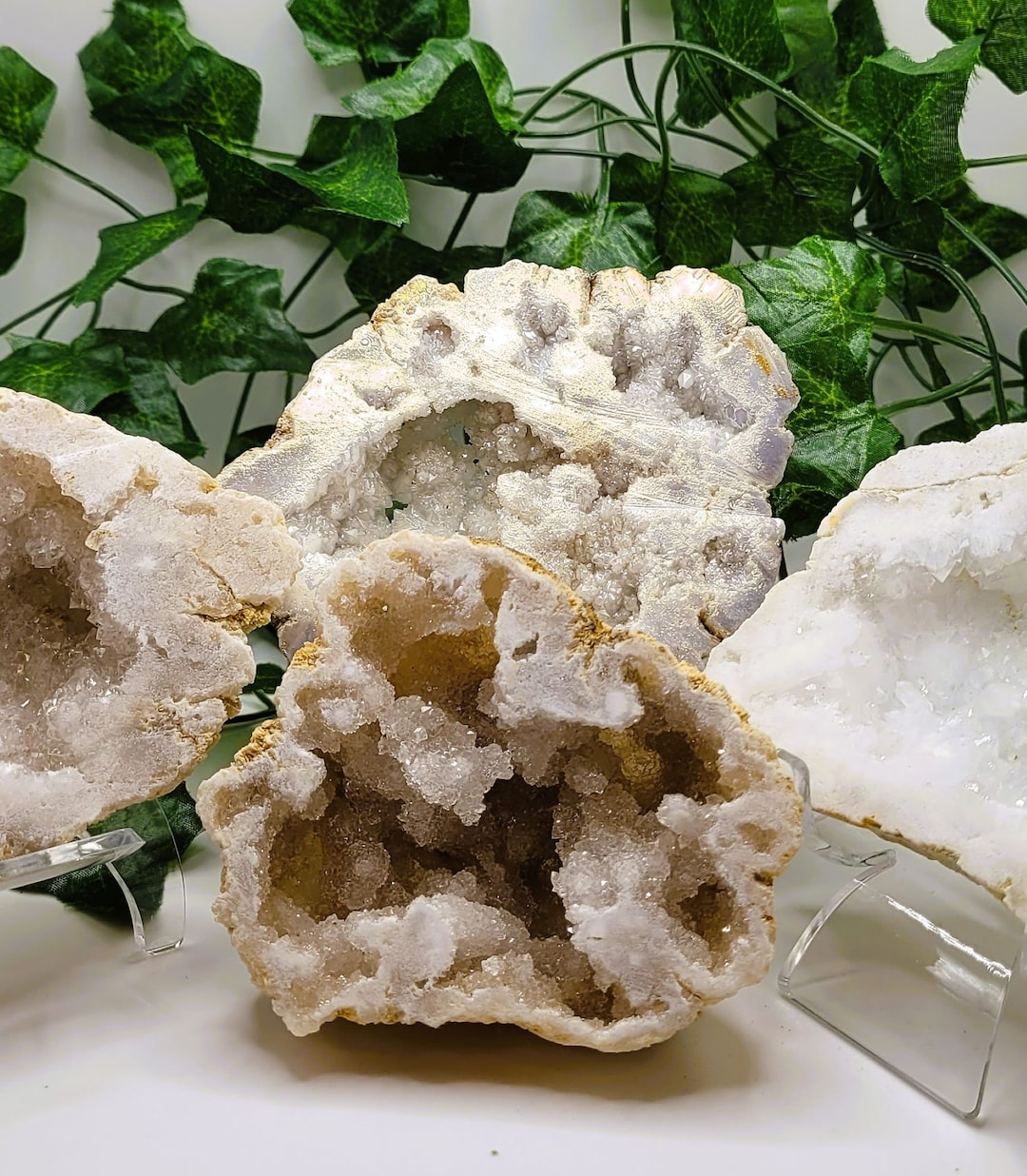 Pick Your Stunning White Agate Druzy Geode Snow Agate Geode Healing ...