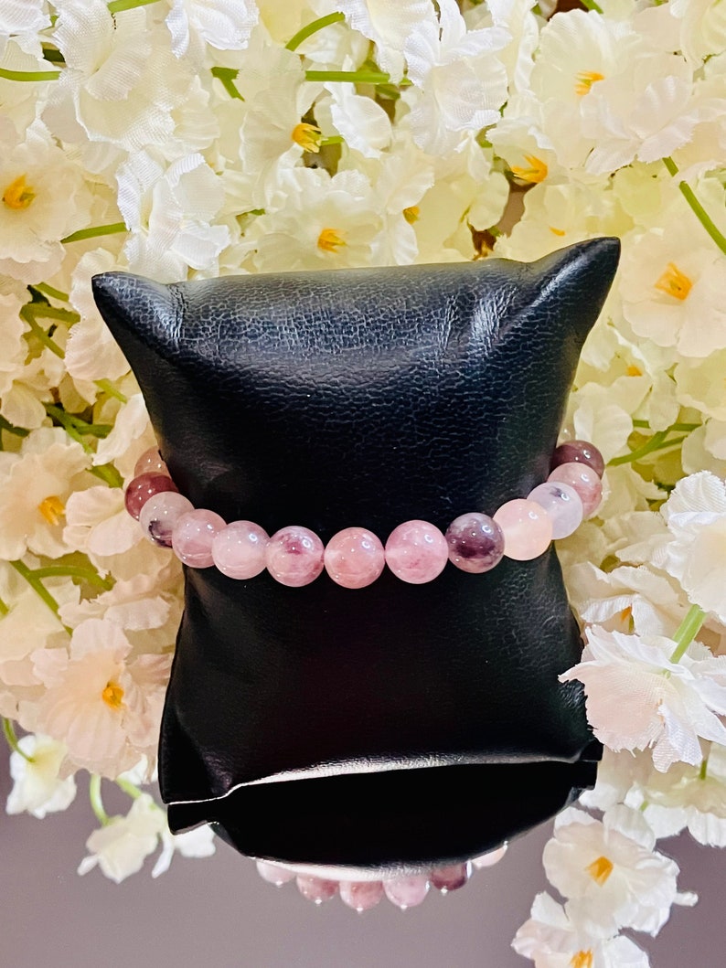 Stunning 8mm Violet Jade Stretch Handmade Bracelet Natural - Etsy