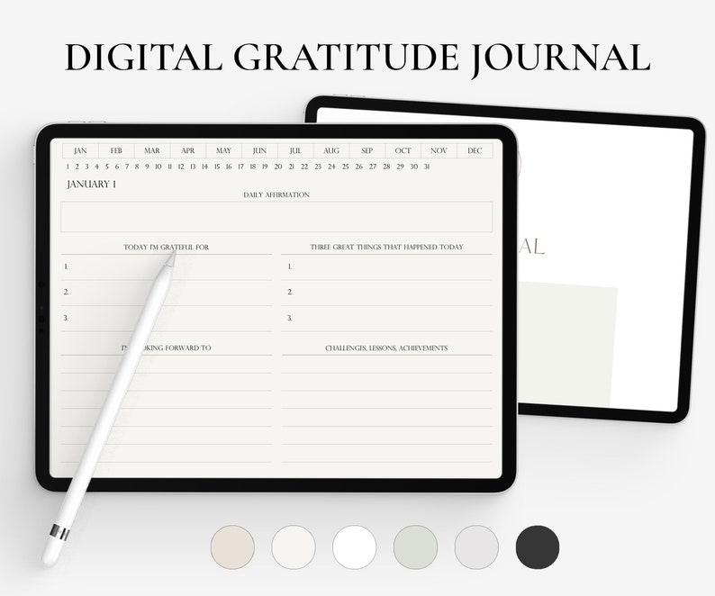 Digital Gratitude Journal 366 Daily Gratitude Pages Daily - Etsy