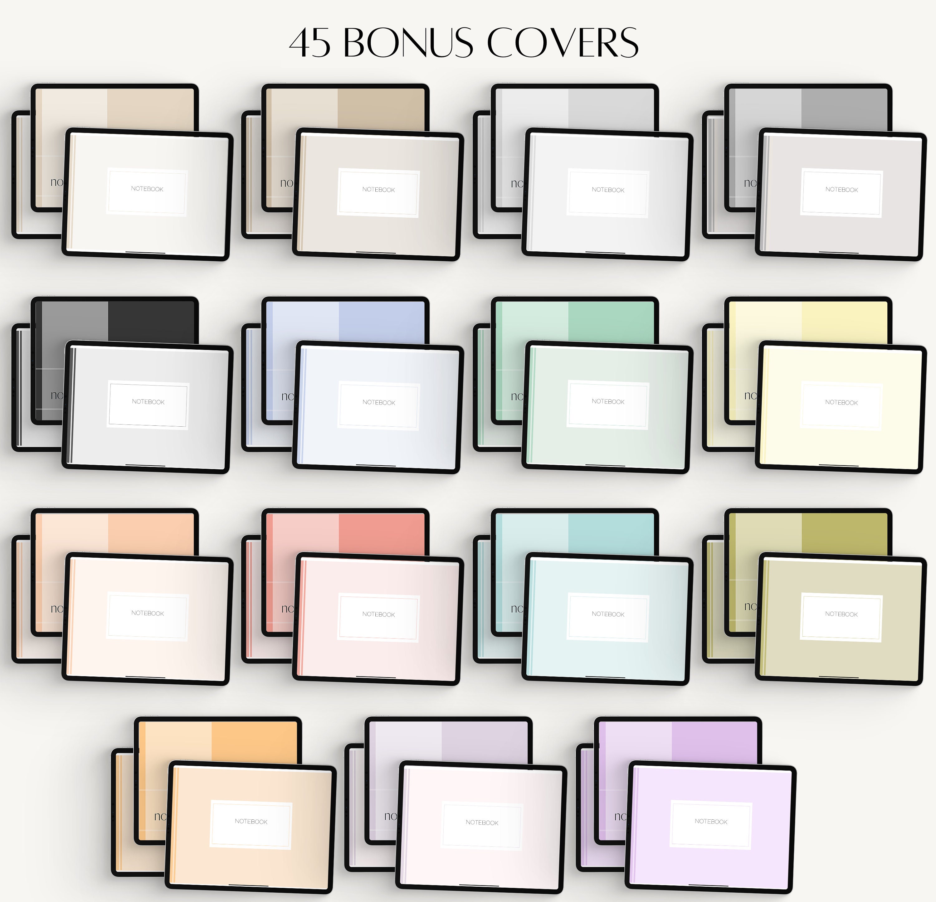 12 Tab Digital Notebook Goodnotes Landscape Digital Notebook - Etsy