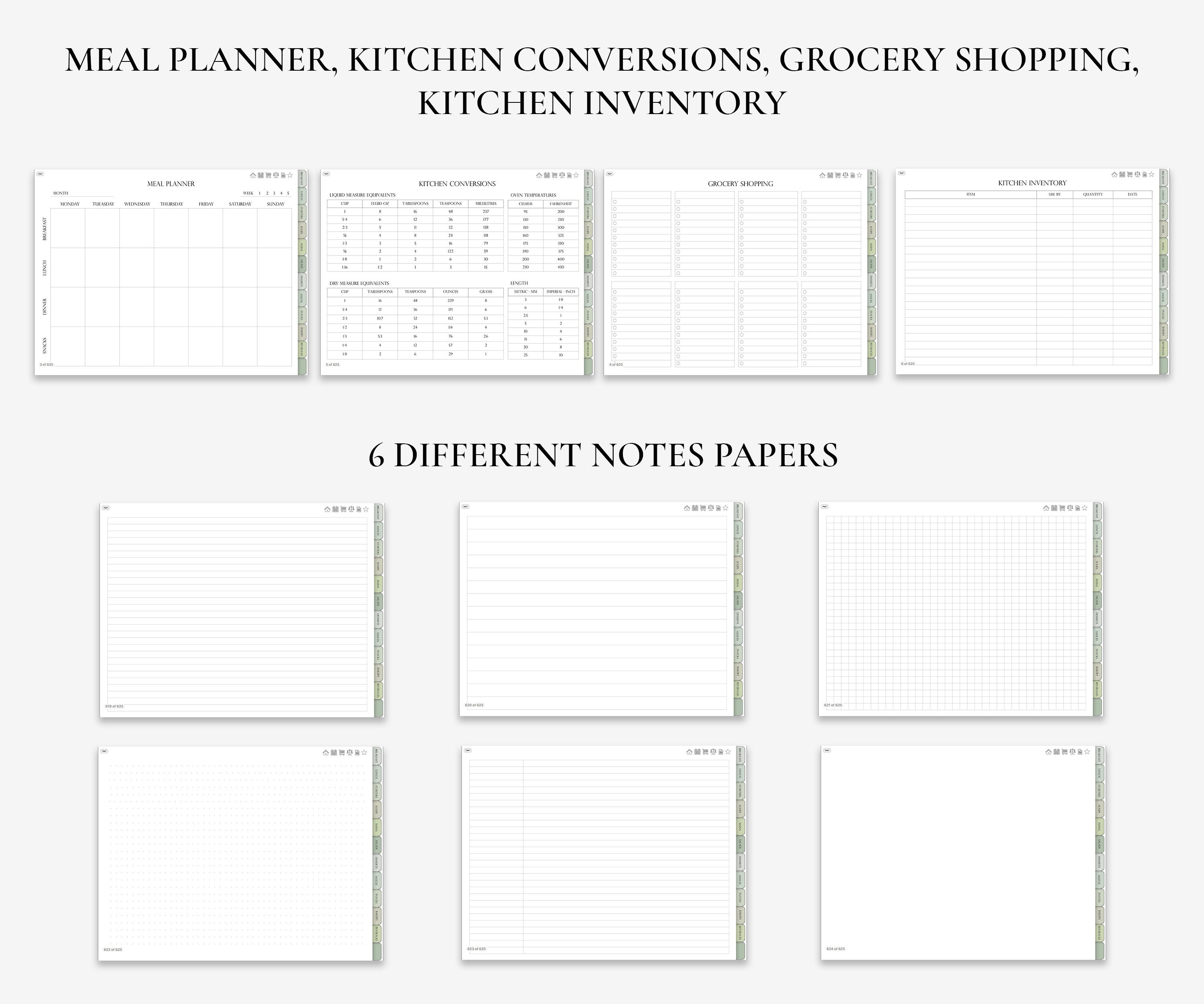 Digital Recipe Book for Goodnotes Notability Digital Ipad - Etsy