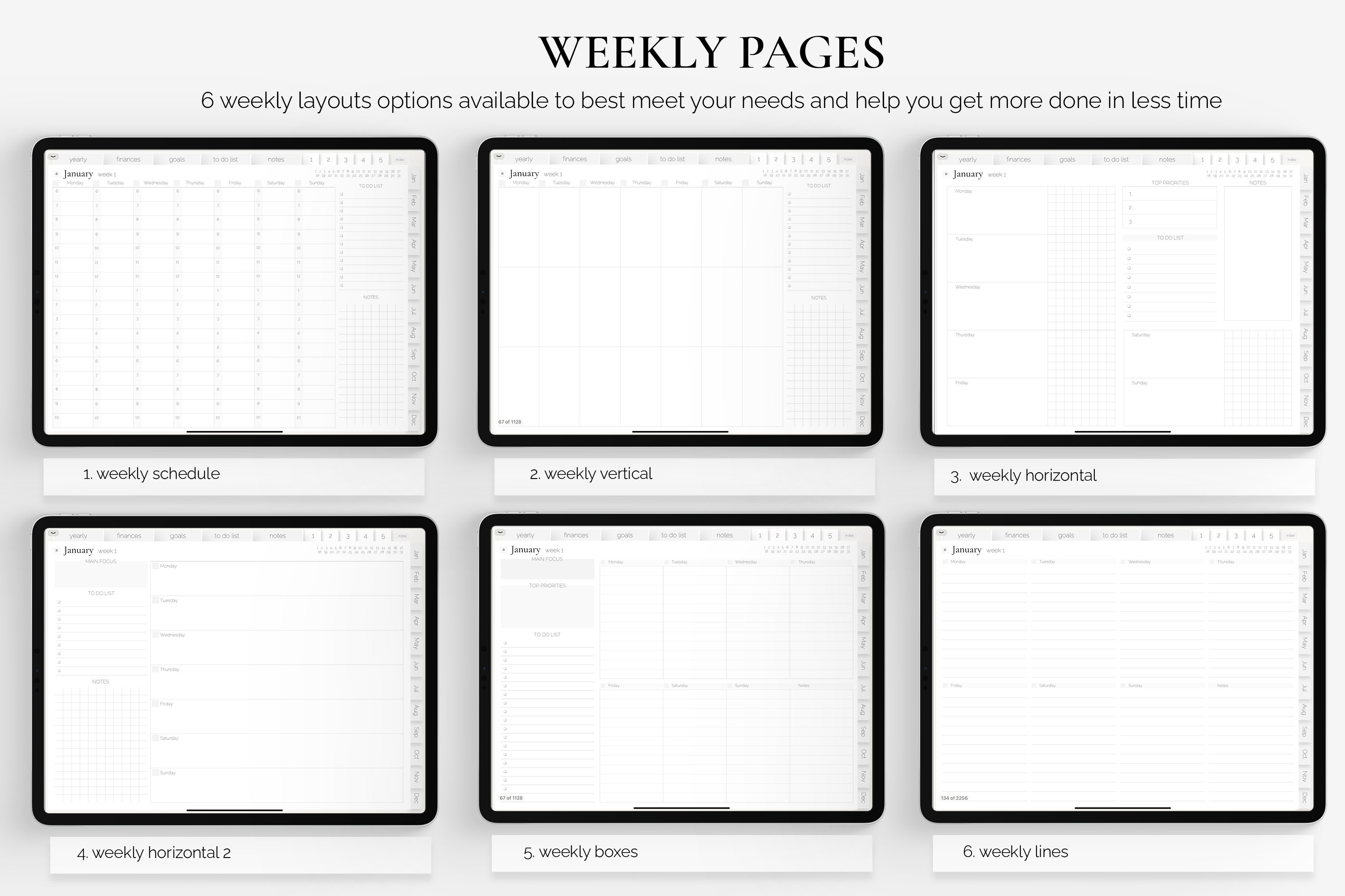 Undated Digital Planner Goodnotes Planner Ipad Planner - Etsy UK