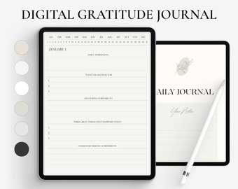 Digital Gratitude Journal, 366 Daily Gratitude Pages, Daily Reflection ...