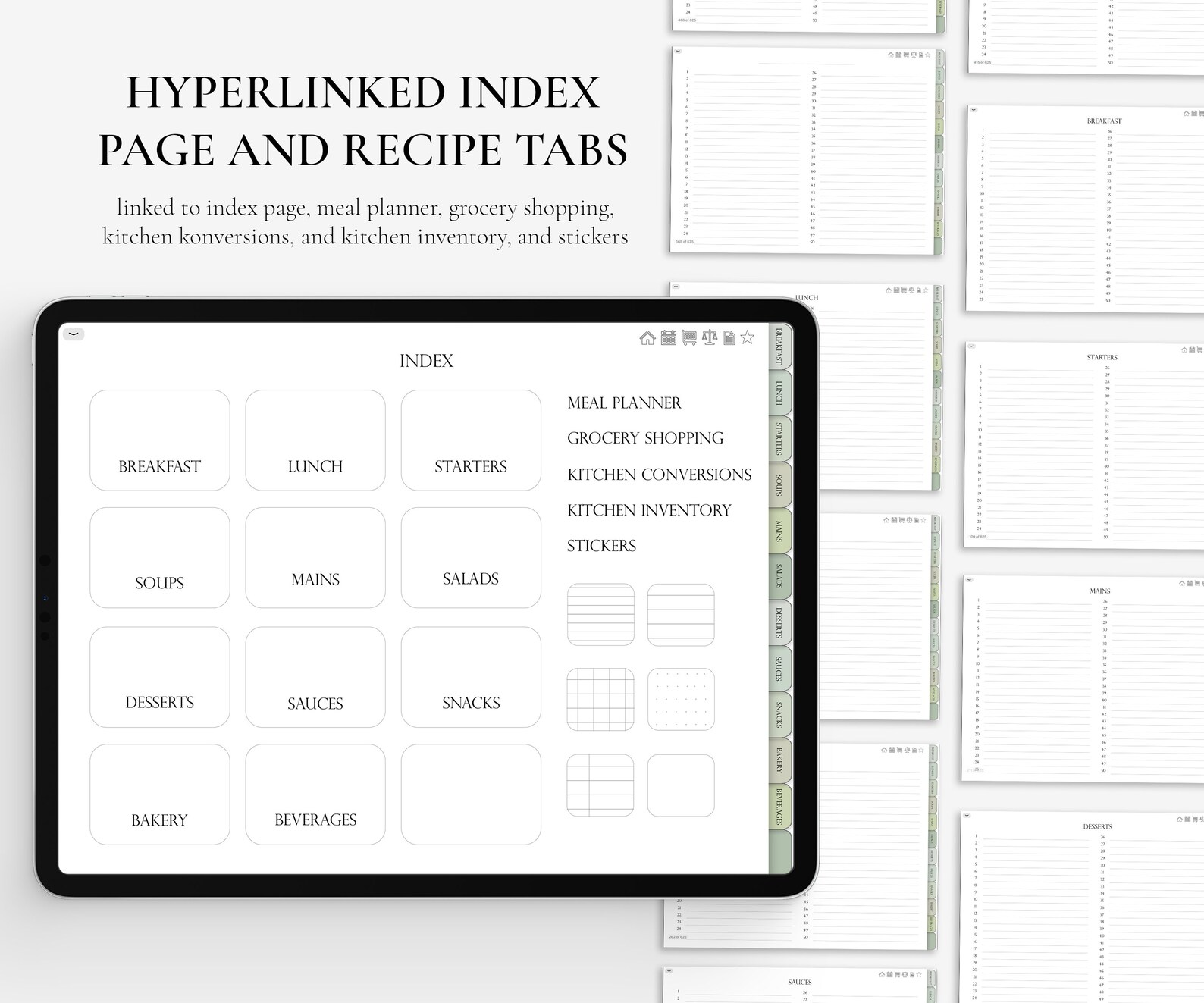 Digital Recipe Book for Goodnotes Notability Digital Ipad - Etsy