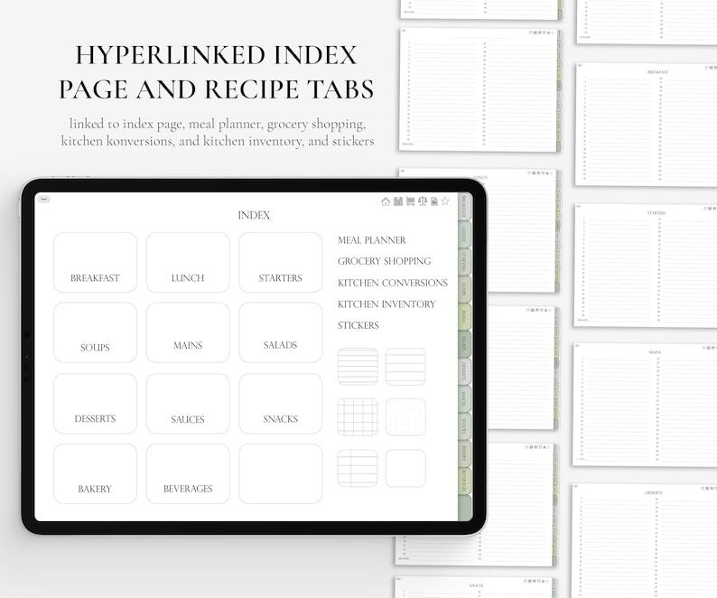 Digital Recipe Book for Goodnotes Notability Digital Ipad - Etsy