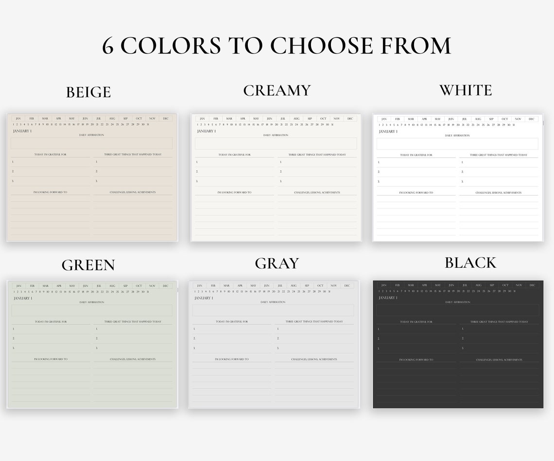 Digital Gratitude Journal 366 Daily Gratitude Pages Daily - Etsy