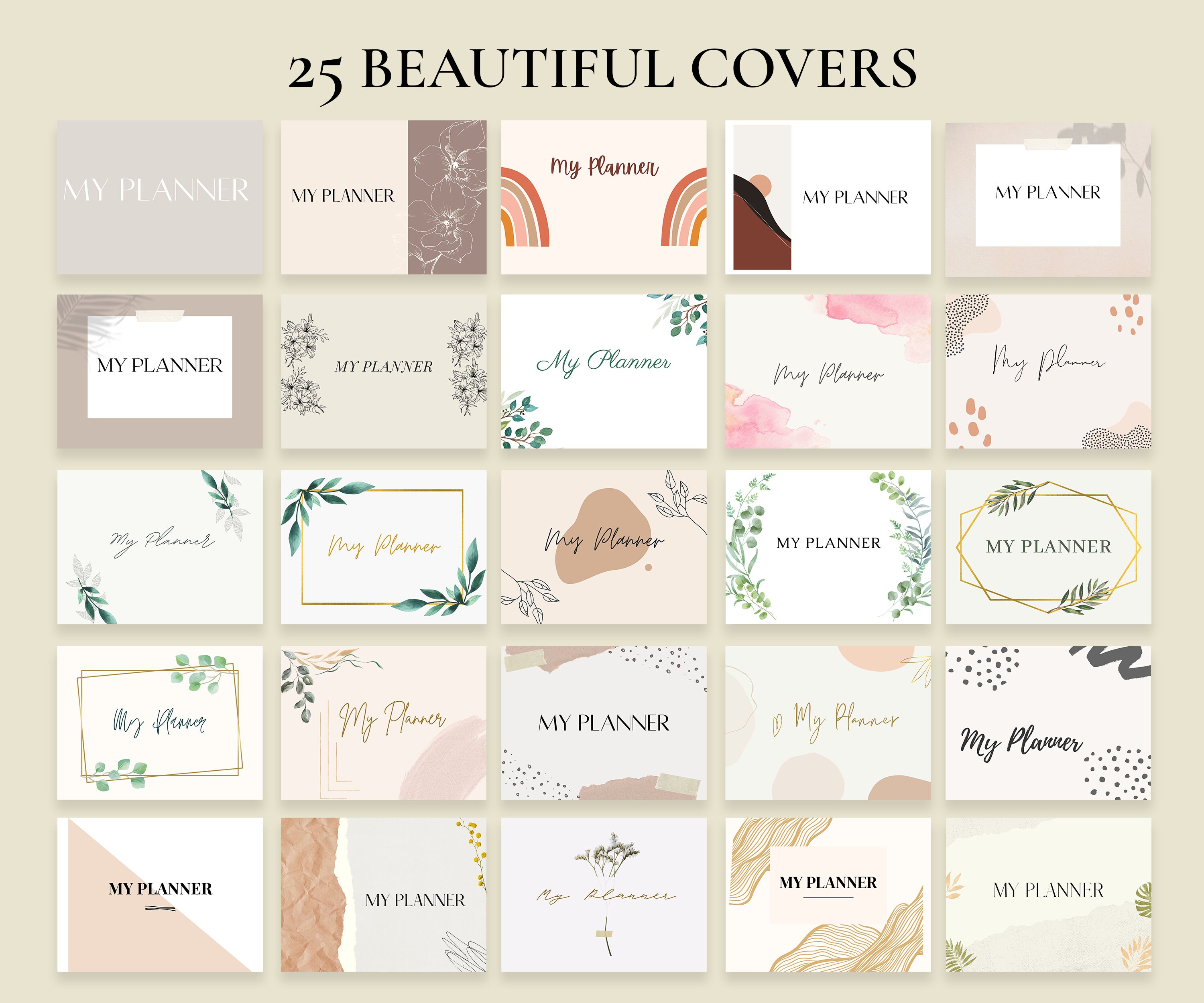 Boho Digital Planner Undated Goodnotes Planner 2022 2023 | Etsy Australia