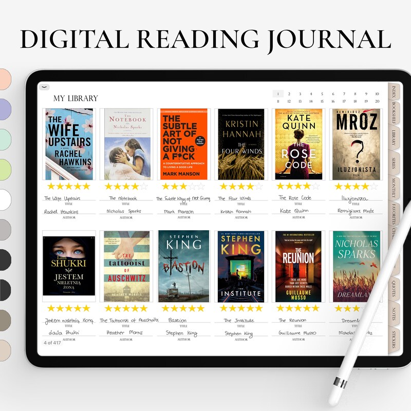 Reading Journal - Etsy