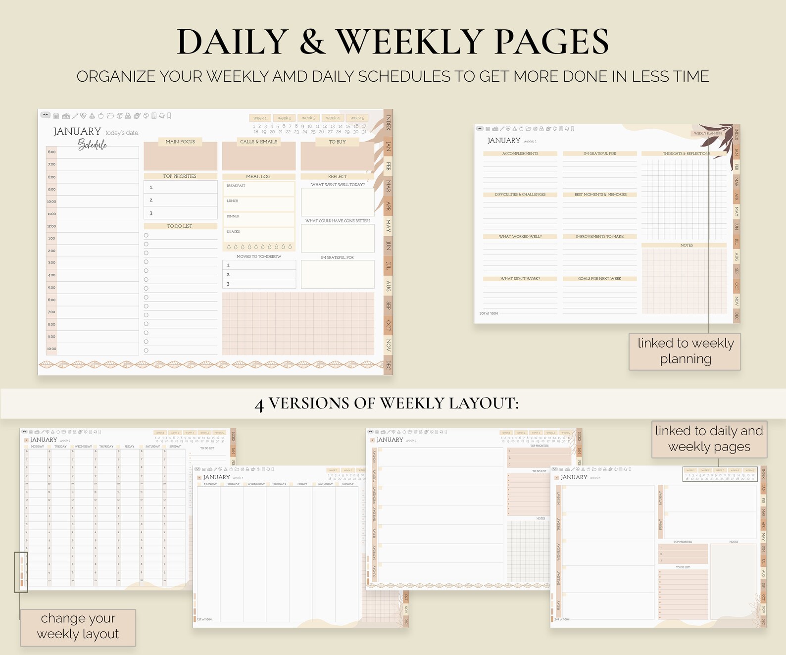 Boho Digital Planner Undated Goodnotes Planner 2022 2023 - Etsy