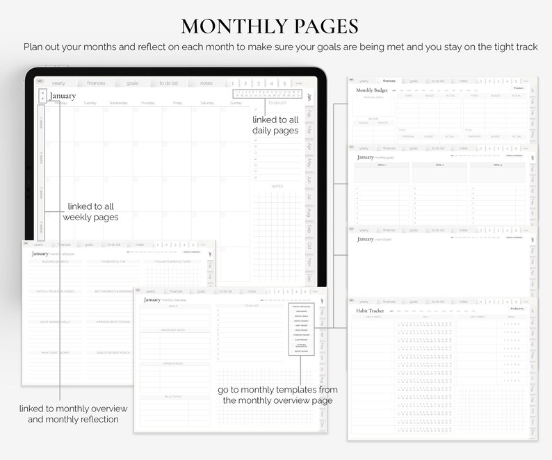 Undated Digital Planner Goodnotes Planner Ipad Planner - Etsy UK