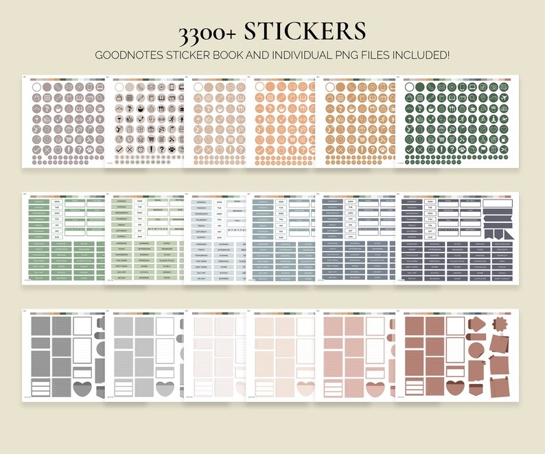 Boho Digital Planner Undated Goodnotes Planner 2022 2023 - Etsy