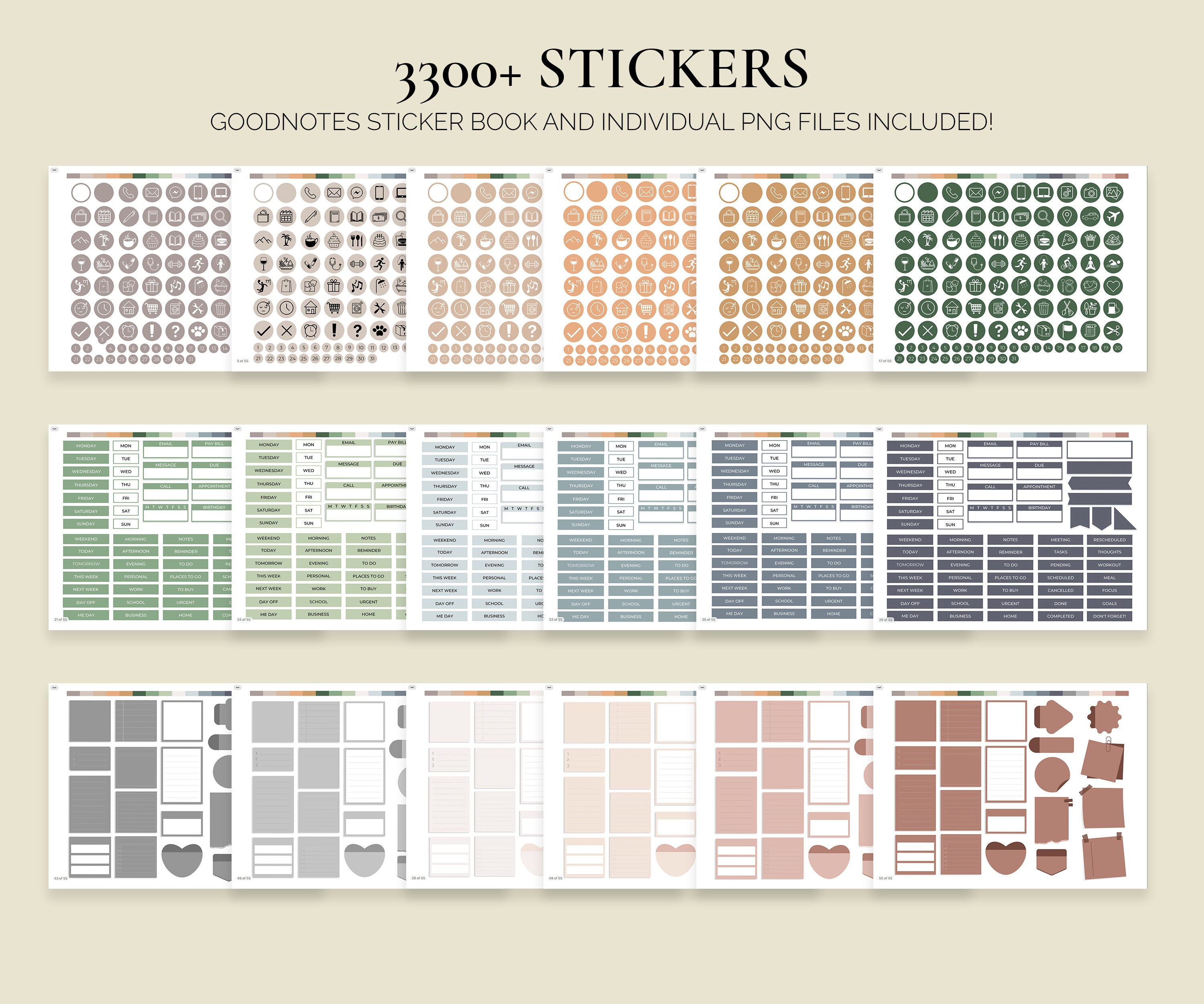 Boho Digital Planner Undated Goodnotes Planner 2022 2023 | Etsy Australia