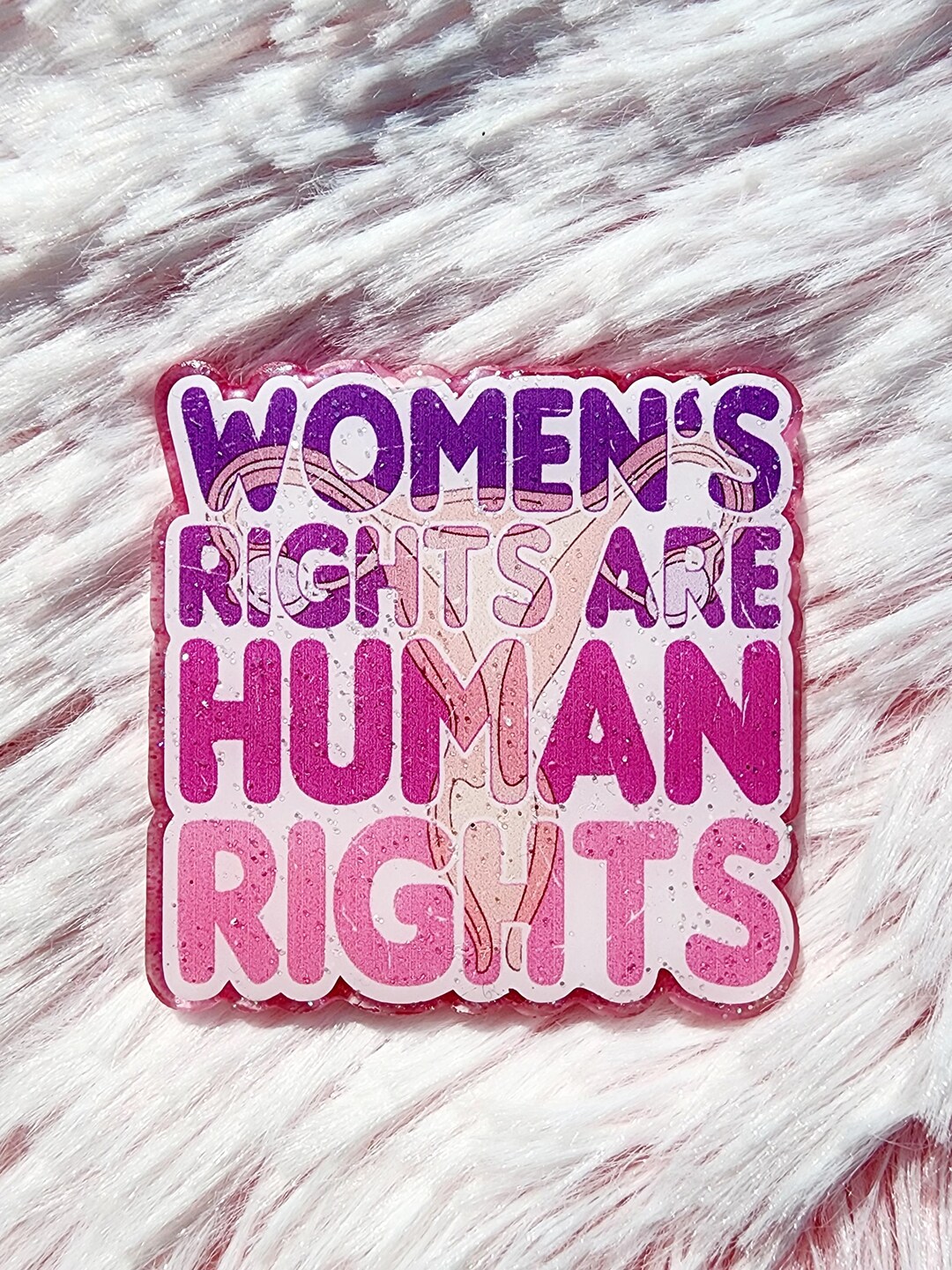 Womens Rights Are Human Rights Badge Reel: Handmade Retractable ID ...