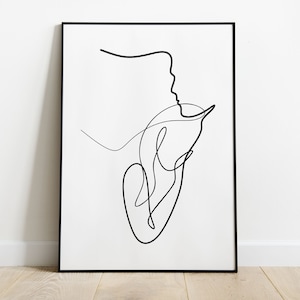 Abstract Couple Embrace Line Art Print, One Single Line, Minimalist ...