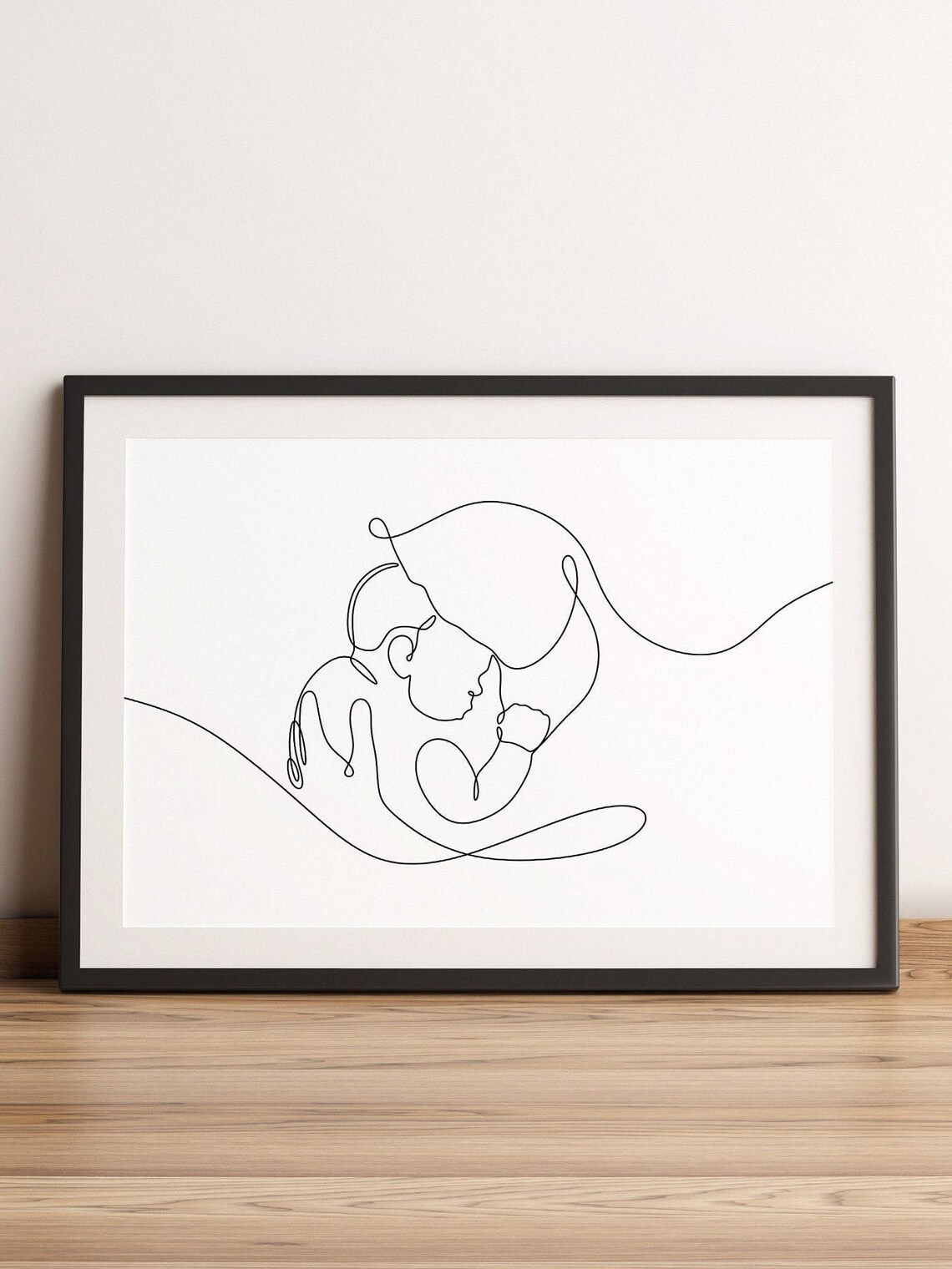 Mom and Baby One Line Art Single Line Drawing Mother and - Etsy