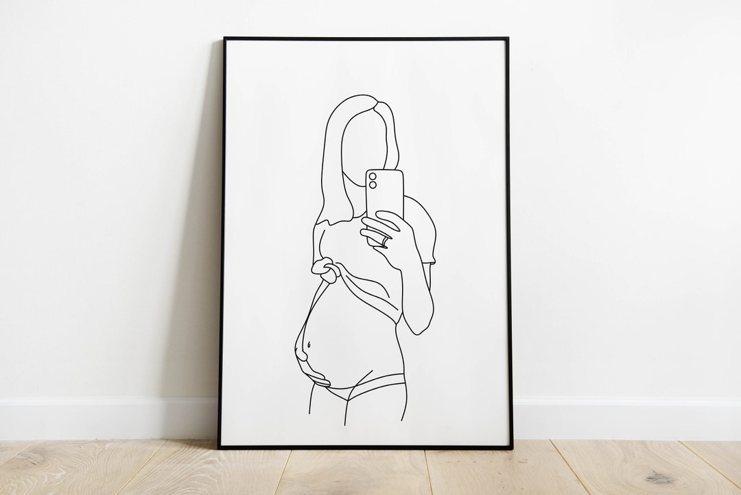 Custom Faceless Portrait, Minimalist Line Art (digital Download) - Etsy ...