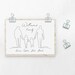 Personalized Family Line Art Print, Family Minimalist Line Art, DIGITAL ...