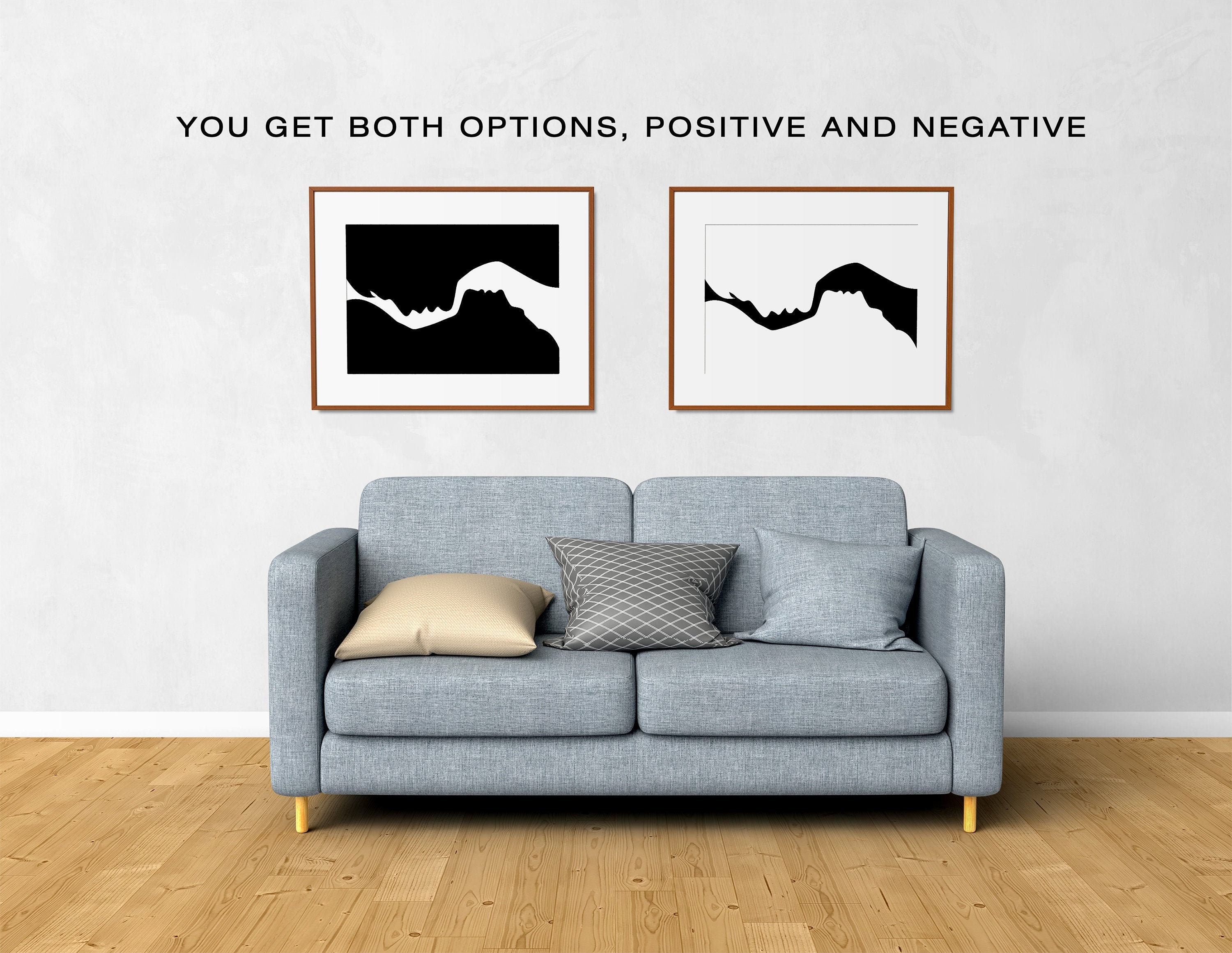 Set of 2 Romantic Couple Kiss Line Art Print - Etsy