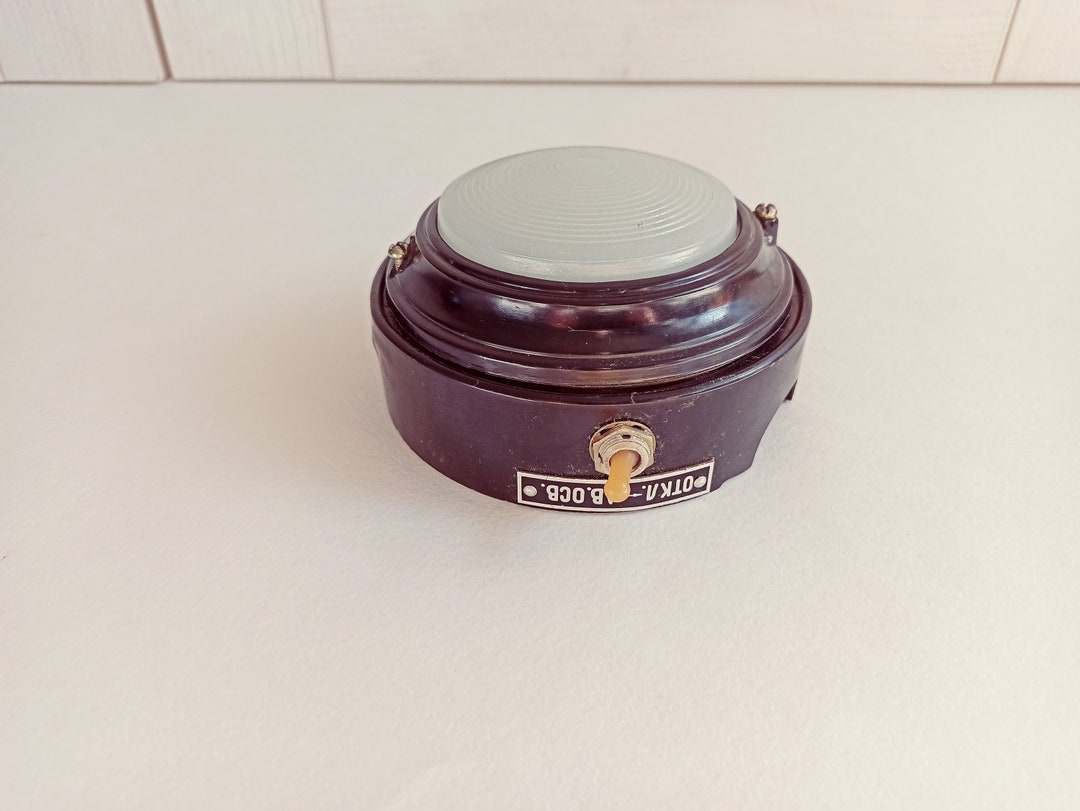 Soviet Plastic Industrial Ceiling Lamp Black and White USSR - Etsy