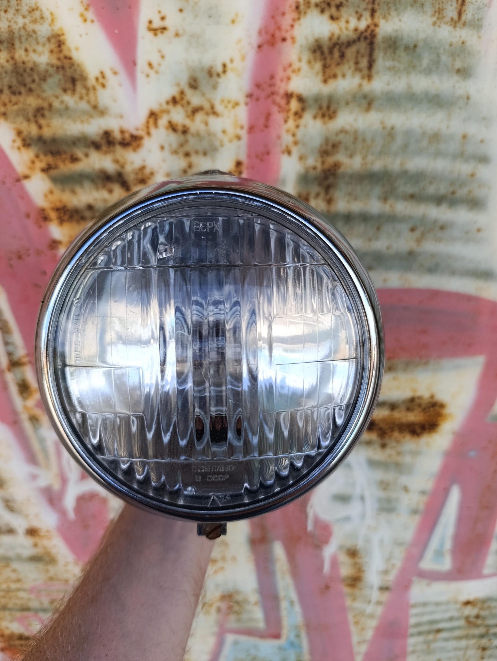 Vintage Headlight With Speedometer and Ignition Key, Rare Old ...