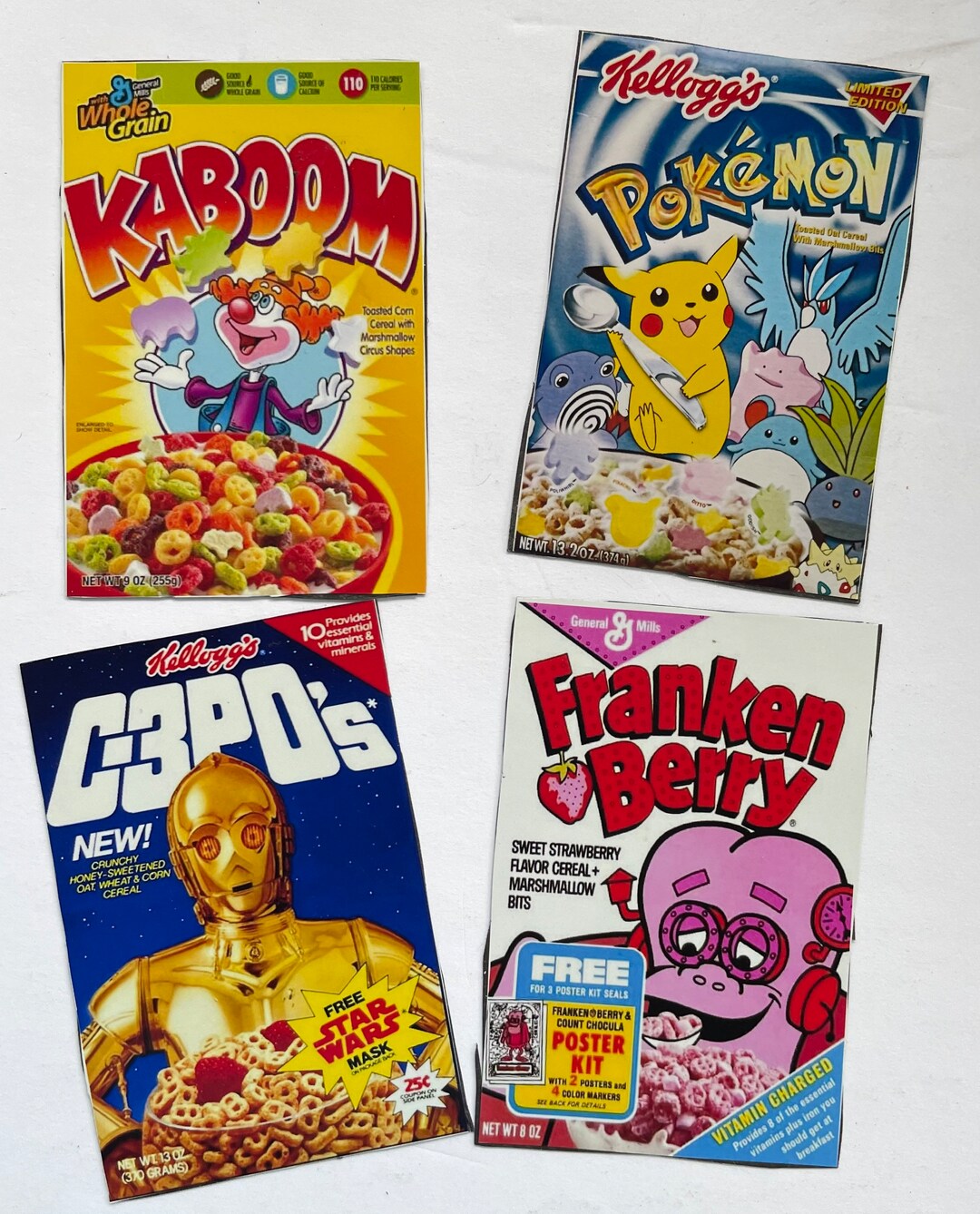 Set of 4 Cereal Boxes Covers Fridge Magnets - Etsy