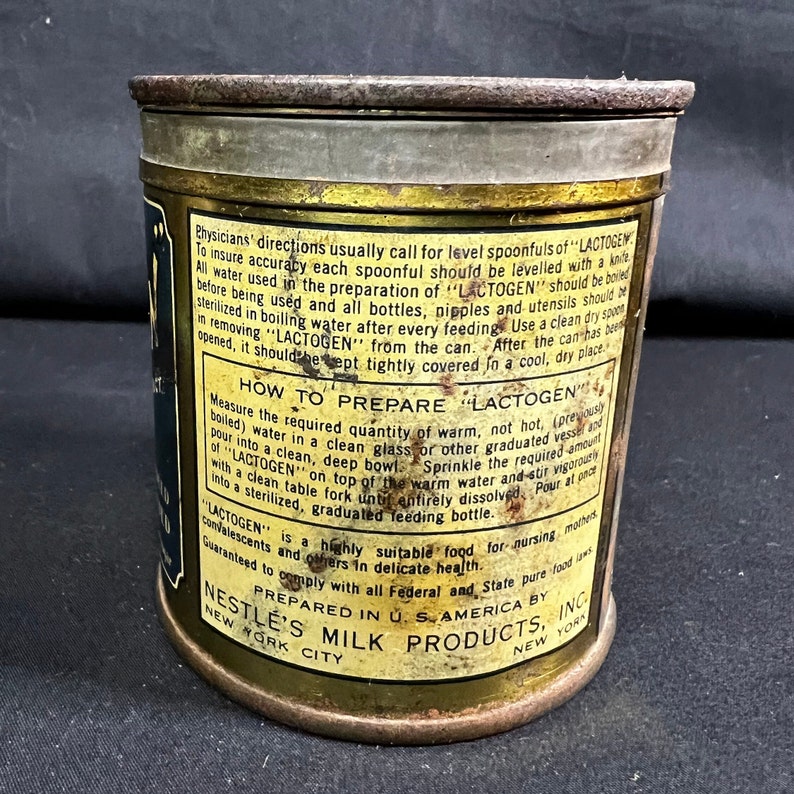 Vintage 1940's Original Lactogen A Nestle Product Collectable Tin - Etsy